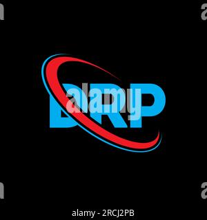DRP circle letter logo design with circle and ellipse shape. DRP ...