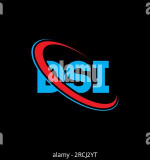 DSI circle letter logo design with circle and ellipse shape. DSI ...