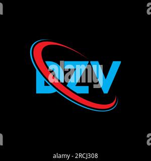 DZV circle letter logo design with circle and ellipse shape. DZV ...
