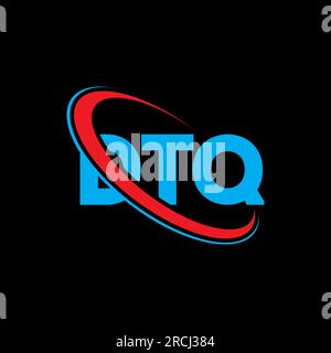 DTQ circle letter logo design with circle and ellipse shape. DTQ ...