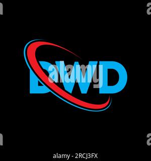 DWD circle letter logo design with circle and ellipse shape. DWD ...
