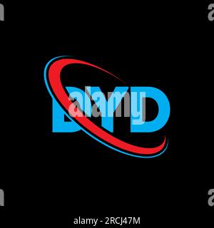 DYD circle letter logo design with circle and ellipse shape. DYD ...