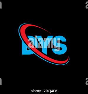 DYS circle letter logo design with circle and ellipse shape. DYS ...