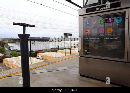 Los Angeles, California: Douglas Metro Rail C Line Station, Los Angeles ...