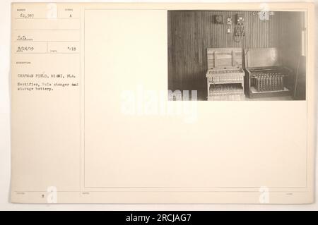 Soldiers at Chapman Field in Miami, Florida, distributing frame number ...