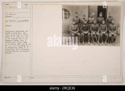 Regimental commanders and staff of the 60th Infantry, 5th Division, are ...
