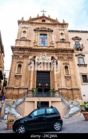 Agrigento, Italy - May 8, 2023: Old house with paintings and a white ...