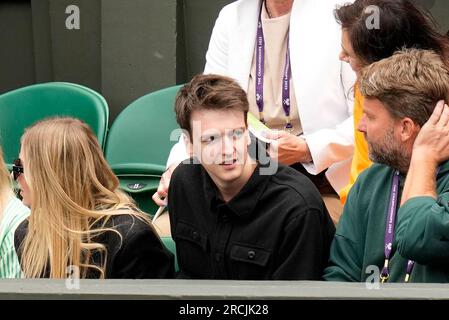 Stepan Simek, husband of Marketa Vondrousova after watching the Ladies ...
