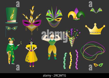 Mardi Gras Jester Mask Isolated Coloring Page Stock Vector Image & Art ...