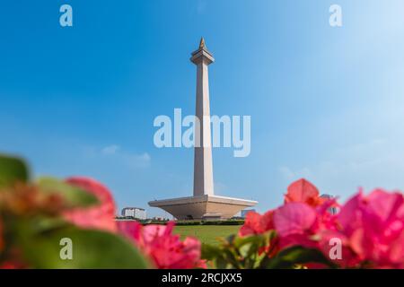Scenery of Merdeka Square located in the center of Jakarta, Indonesia ...