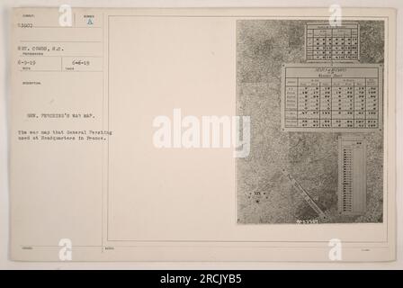 Pershing war map Stock Photo - Alamy