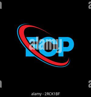 ECP letter logo design for technology company. ECP logo design black ...