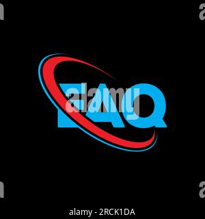 EAQ letter logo design for technology company. EAQ logo design black ...
