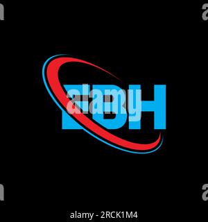 EBH circle letter logo design with circle and ellipse shape. EBH ...