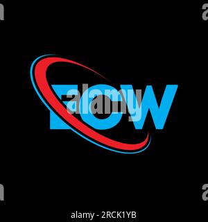 ECW logo. ECW letter. ECW letter logo design. Initials ECW logo linked ...