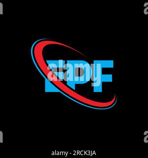 EPF circle letter logo design with circle and ellipse shape. EPF ...