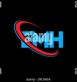EMH logo. EMH letter. EMH letter logo design. Initials EMH logo linked ...