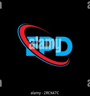EPD circle letter logo design with circle and ellipse shape. EPD ...