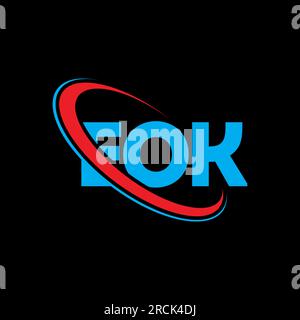 EOK logo. EOK letter. EOK letter logo design. Initials EOK logo linked ...