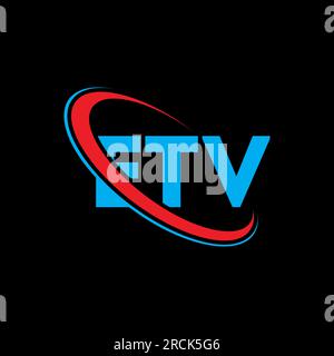 ETV logo. ETV letter. ETV letter logo design. Initials ETV logo linked ...