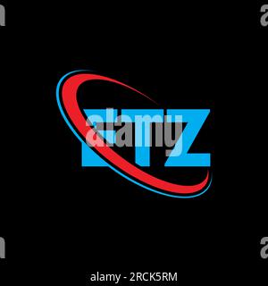 ETZ circle letter logo design with circle and ellipse shape. ETZ ...