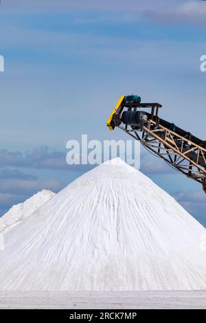 Large mounds of calcium carbonate derived from natural marble rock ...