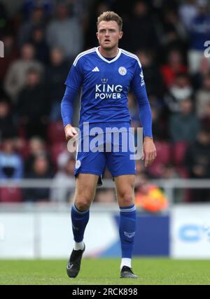 Harry Souttar #15 of Leicester City during the pre-game warmup ahead of ...