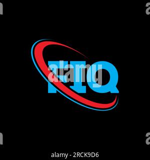 FIQ circle letter logo design with circle and ellipse shape. FIQ ...