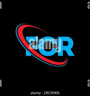 FCR circle letter logo design with circle and ellipse shape. FCR ...