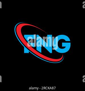 FNG circle letter logo design with circle and ellipse shape. FNG ...
