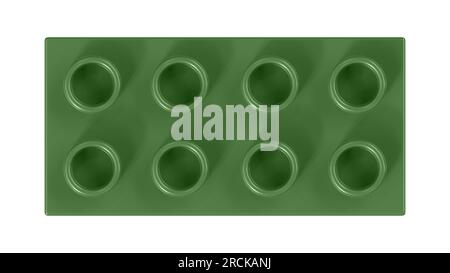 Fern Green Lego Block Isolated on a White Background. Close Up View of ...