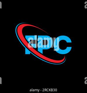 FPC circle letter logo design with circle and ellipse shape. FPC ...