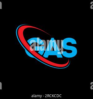 GAS circle letter logo design with circle and ellipse shape. GAS ...