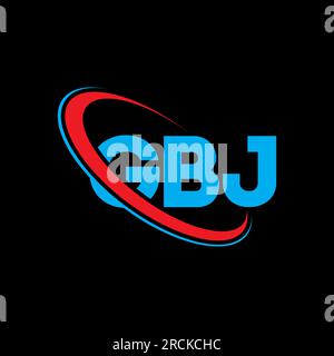 GBJ circle letter logo design with circle and ellipse shape. GBJ ...