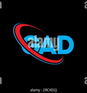 GAD logo. GAD letter. GAD letter logo design. Initials GAD logo linked ...