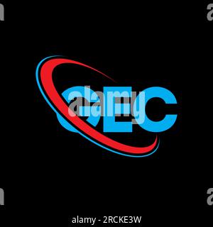 GEC logo. GEC letter. GEC letter logo design. Initials GEC logo linked ...