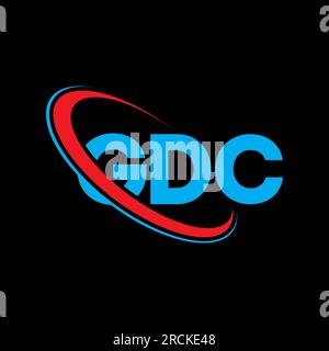 GDC circle letter logo design with circle and ellipse shape. GDC ...