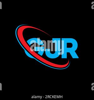 GJR circle letter logo design with circle and ellipse shape. GJR ...