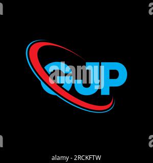 GJP circle letter logo design with circle and ellipse shape. GJP ...