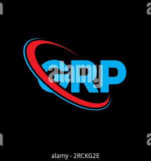 GRP circle letter logo design with circle and ellipse shape. GRP ...