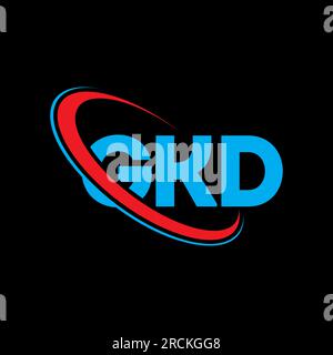 GKD circle letter logo design with circle and ellipse shape. GKD ...