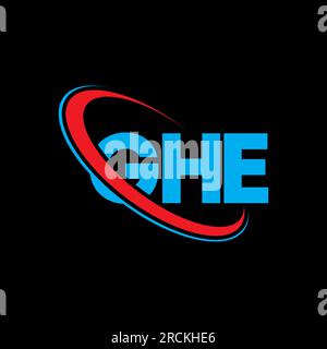 GHE logo. GHE letter. GHE letter logo design. Initials GHE logo linked ...