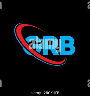 GRB circle letter logo design with circle and ellipse shape. GRB ...