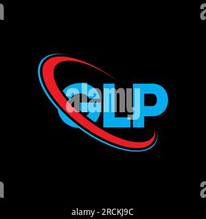 GLP circle letter logo design with circle and ellipse shape. GLP ...