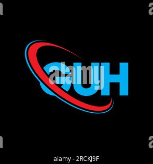 GUH logo. GUH letter. GUH letter logo design. Initials GUH logo linked ...