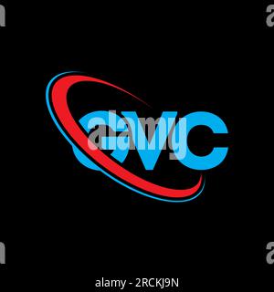 GVC circle letter logo design with circle and ellipse shape. GVC ...