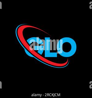 GLO circle letter logo design with circle and ellipse shape. GLO ...