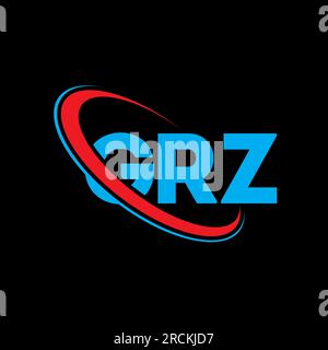 GRZ circle letter logo design with circle and ellipse shape. GRZ ...