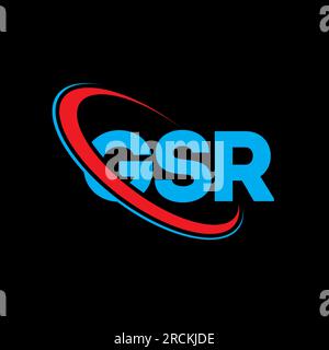 GSR circle letter logo design with circle and ellipse shape. GSR ...