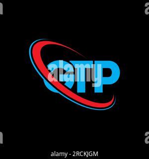 GTP circle letter logo design with circle and ellipse shape. GTP ...